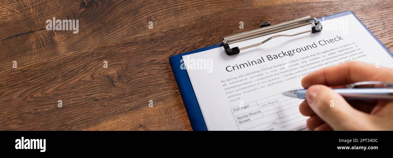 Criminal record check hi-res stock photography and images - Alamy
