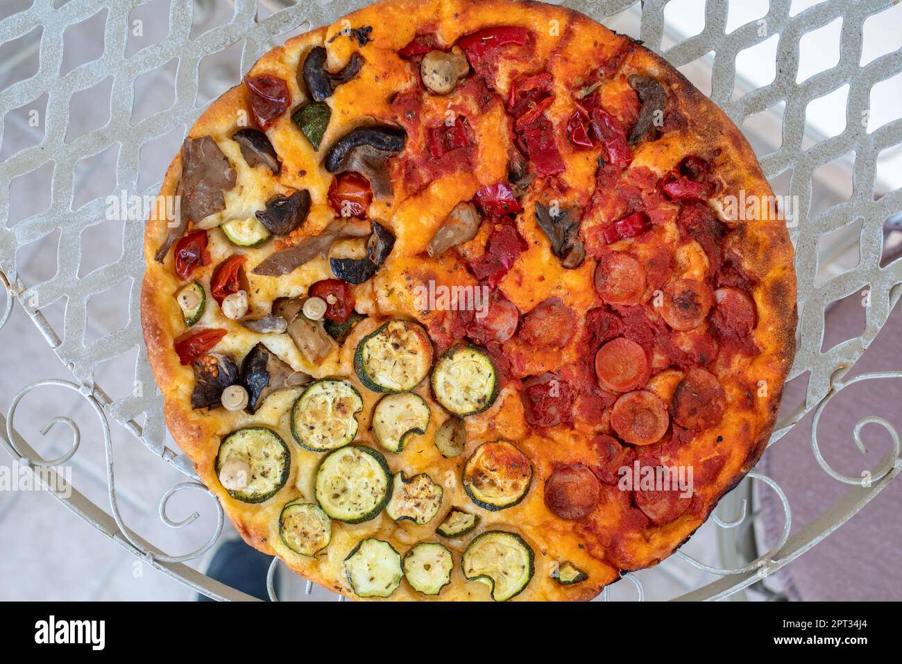 Homemade Pizza. A wonderful mix of flavors and colors. A feast for the ...