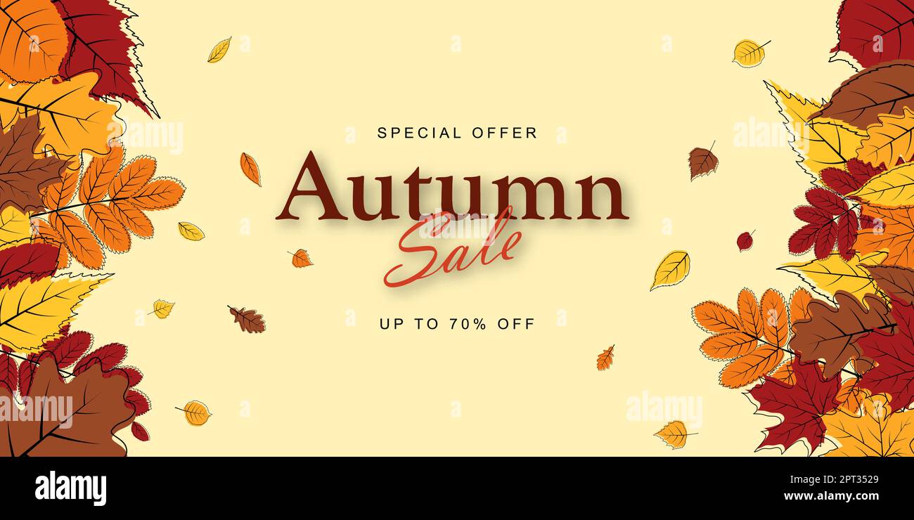 Autumn leaves concept birch Stock Vector Images - Alamy
