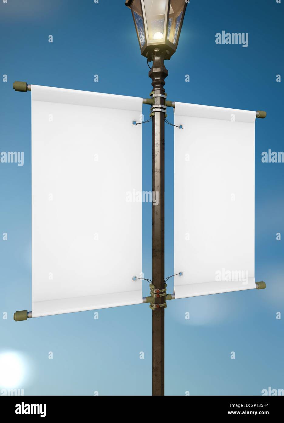 Advertising Blank Pole Banner Double View for Outdoor Promotion Stock ...