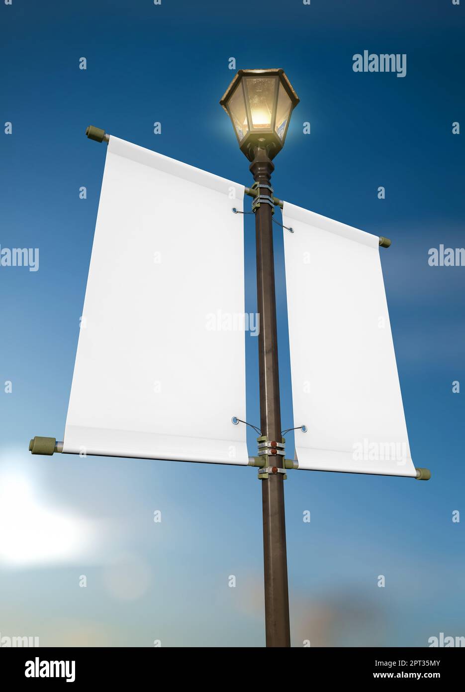 Advertising Blank Pole Banner Double View for Outdoor Promotion Stock ...