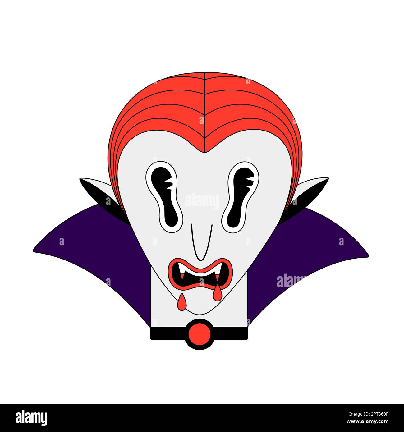 Vampire. Halloween spooky cartoon character isolated on white ...