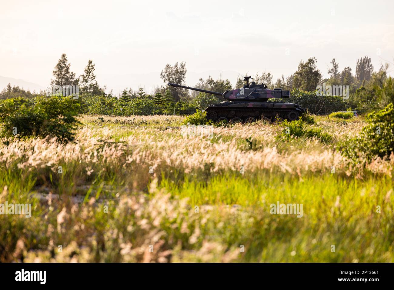 Old Tank Kinmen Military Historic sites Stock Photo - Alamy