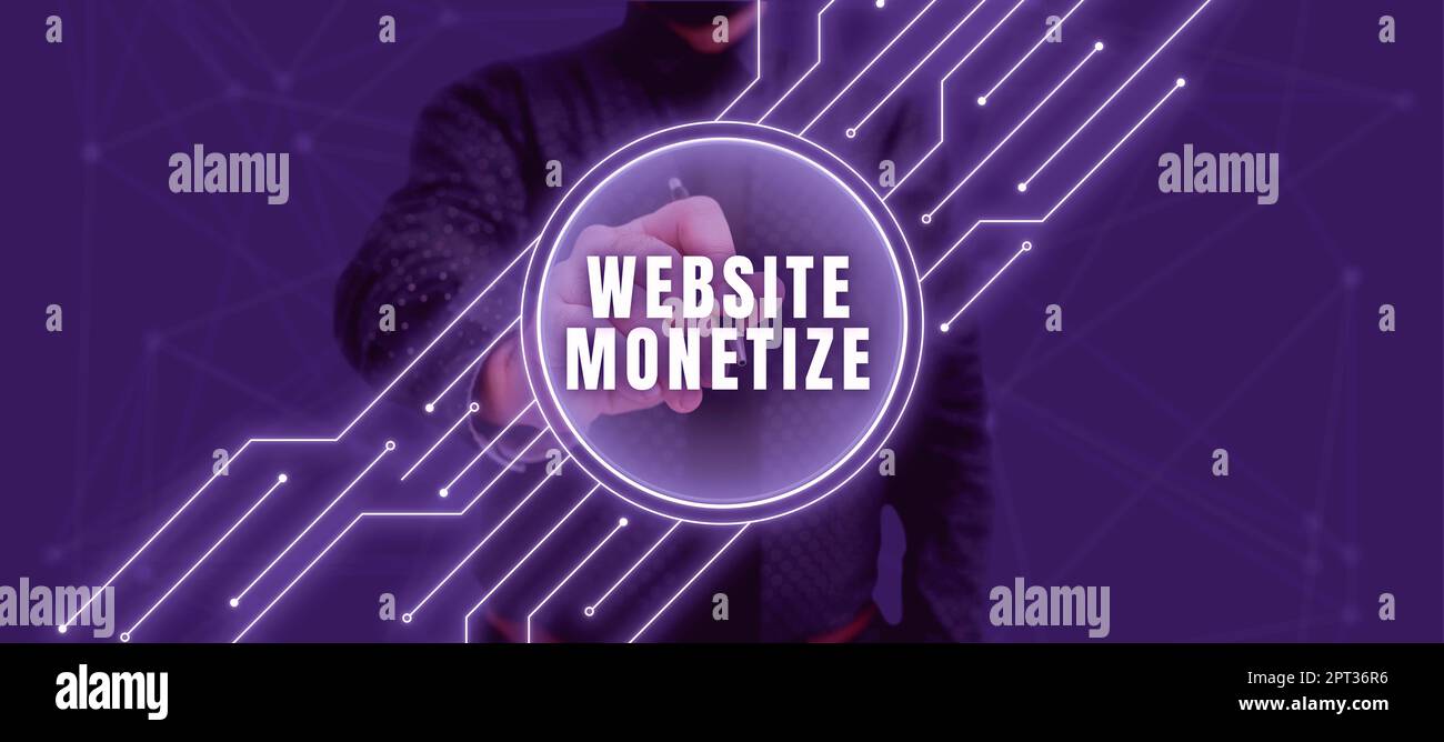 Text sign showing Website Monetize, Business approach critical ... Text sign showing Website Monetize, Business approach critical ...