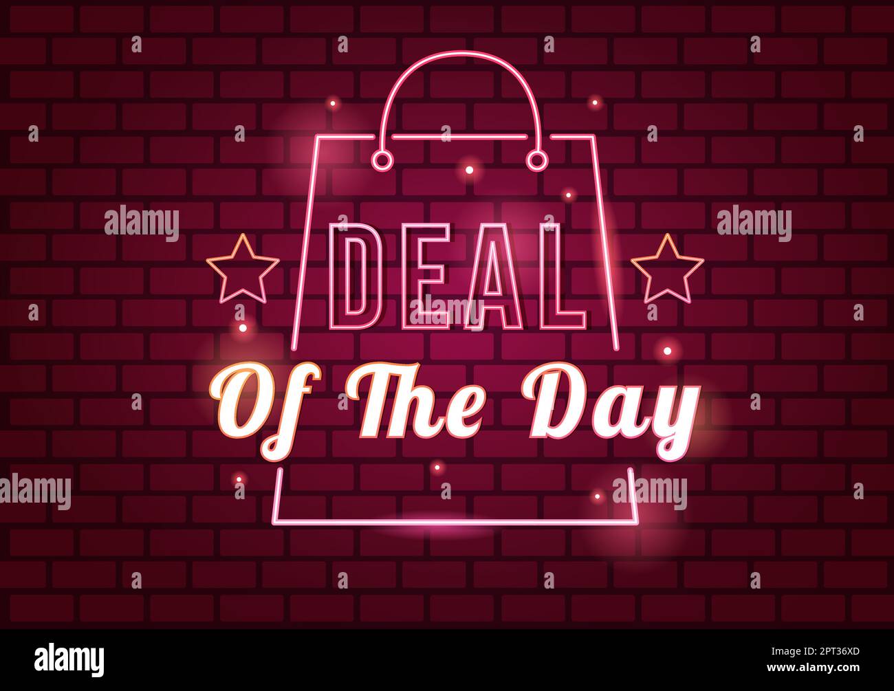 Daily Deals of The Day with Decorative Lettering Text Style for Poster ...