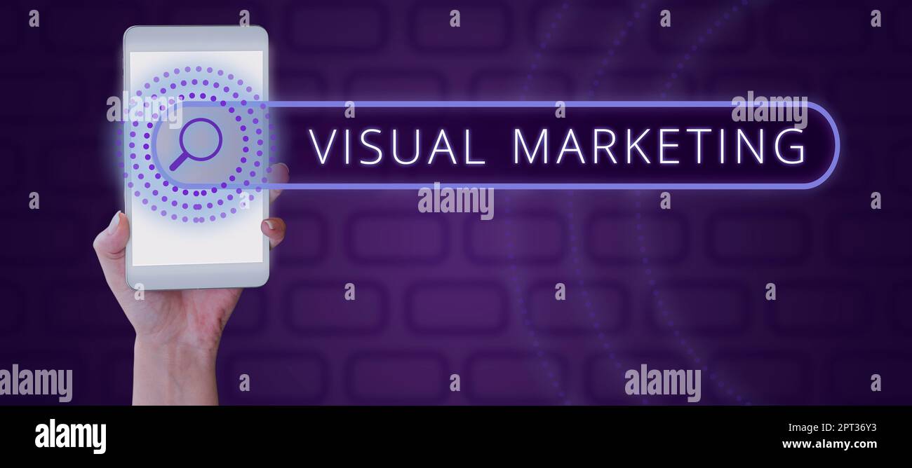 Hand writing sign Visual Marketing, Business approach reduce water ...