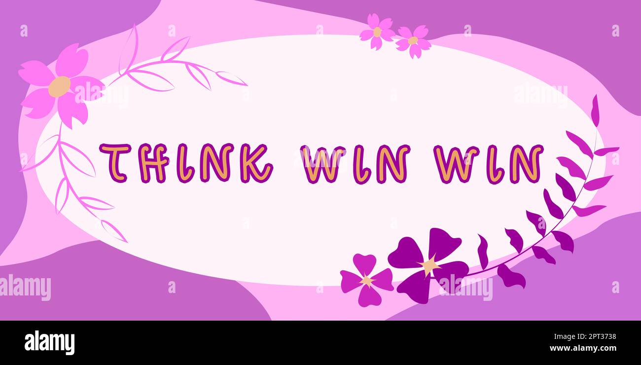 Inspiration showing sign Think Win Win, Business concept Request for ...