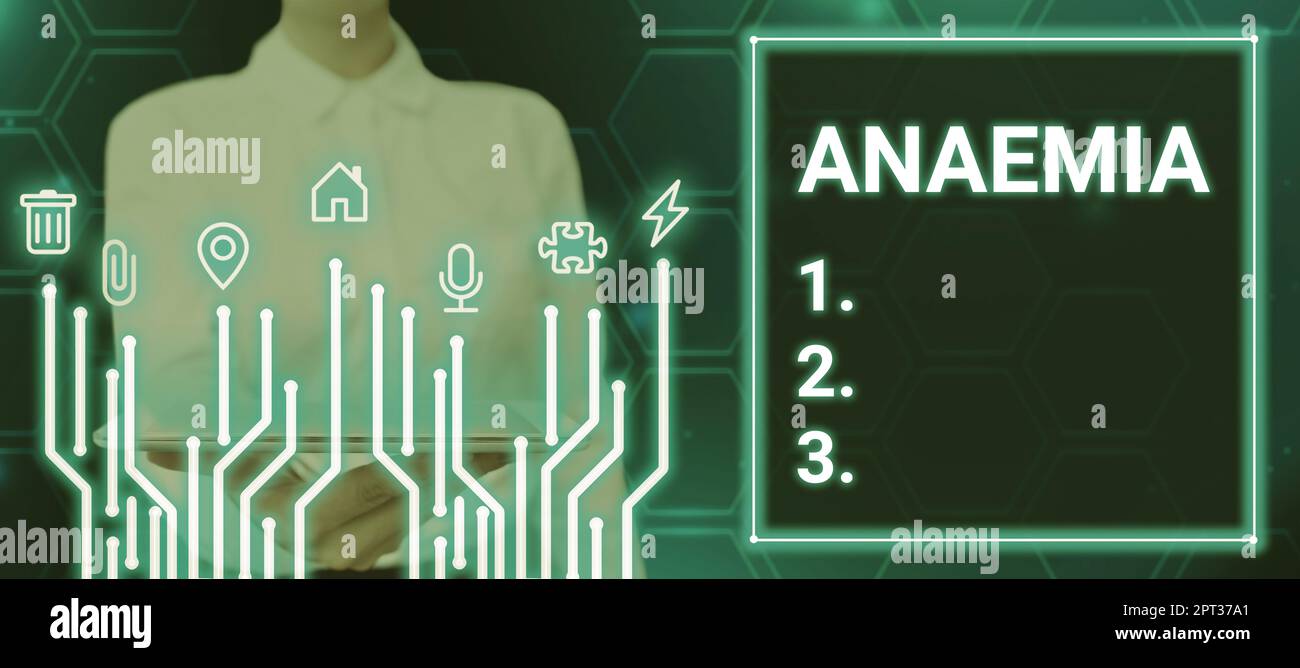 Writing displaying text Anaemia, Concept meaning the practice of ...