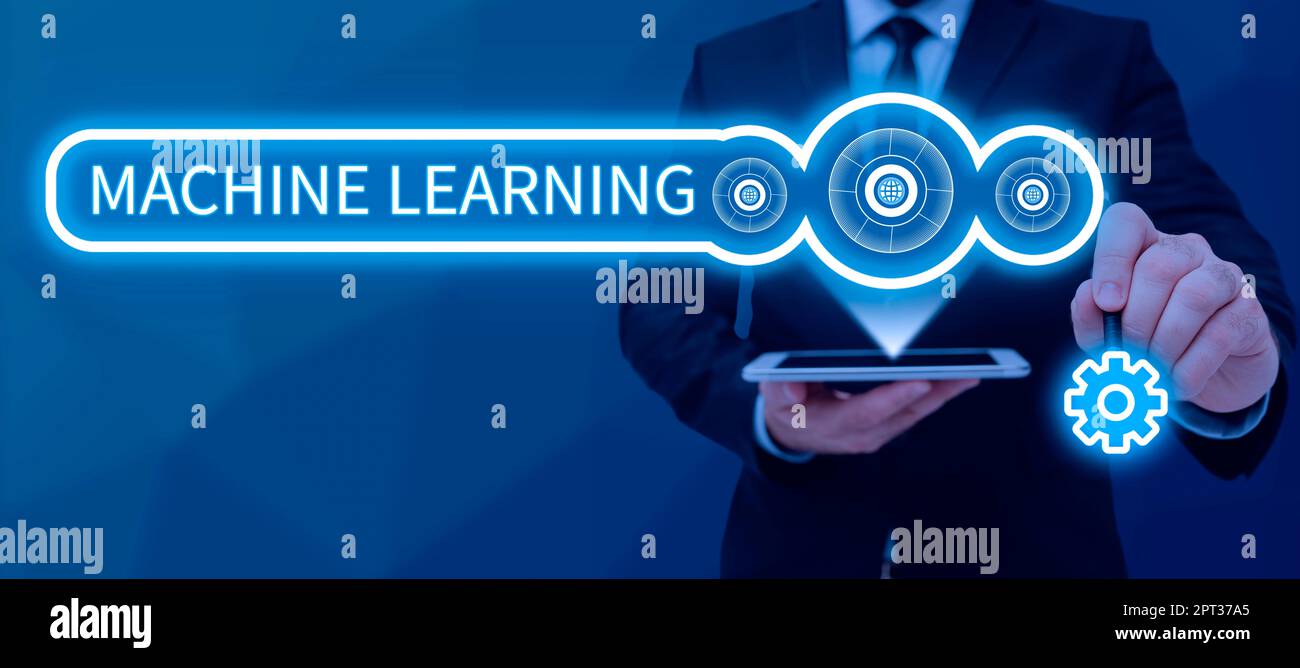 Text caption presenting Machine Learning, Conceptual photo the concept ...