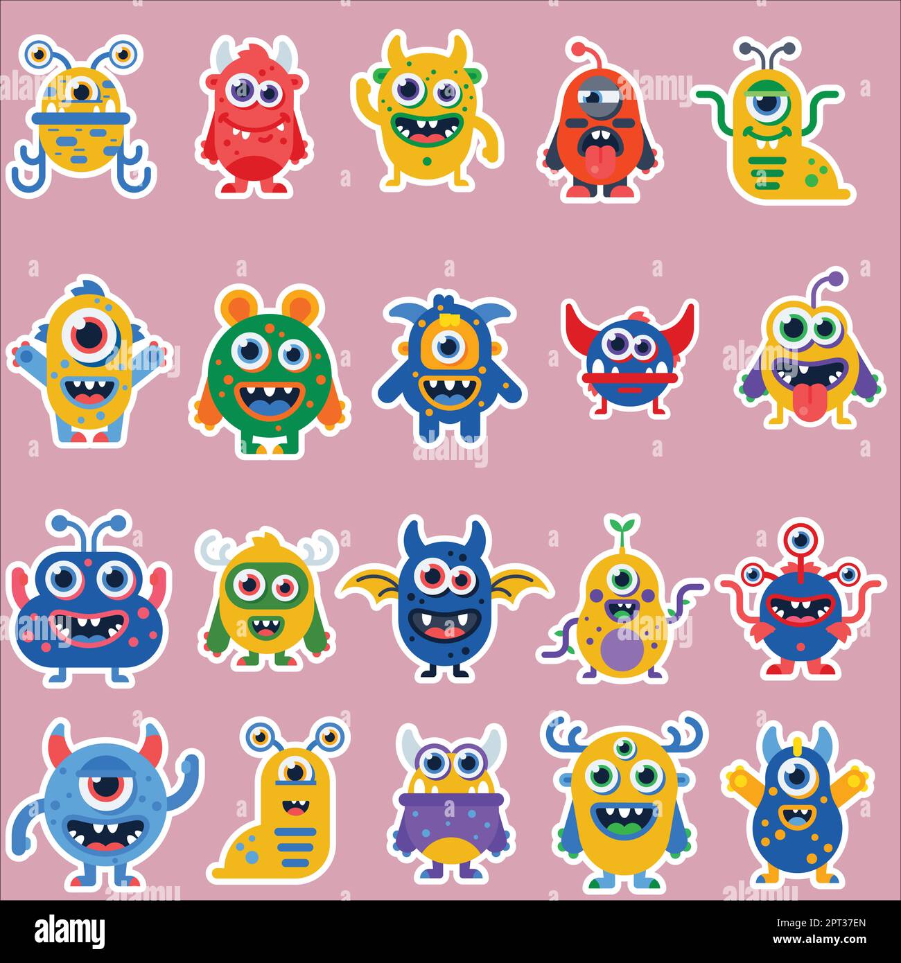 Halloween cartoon monsters characters Stock Vector Image & Art - Alamy