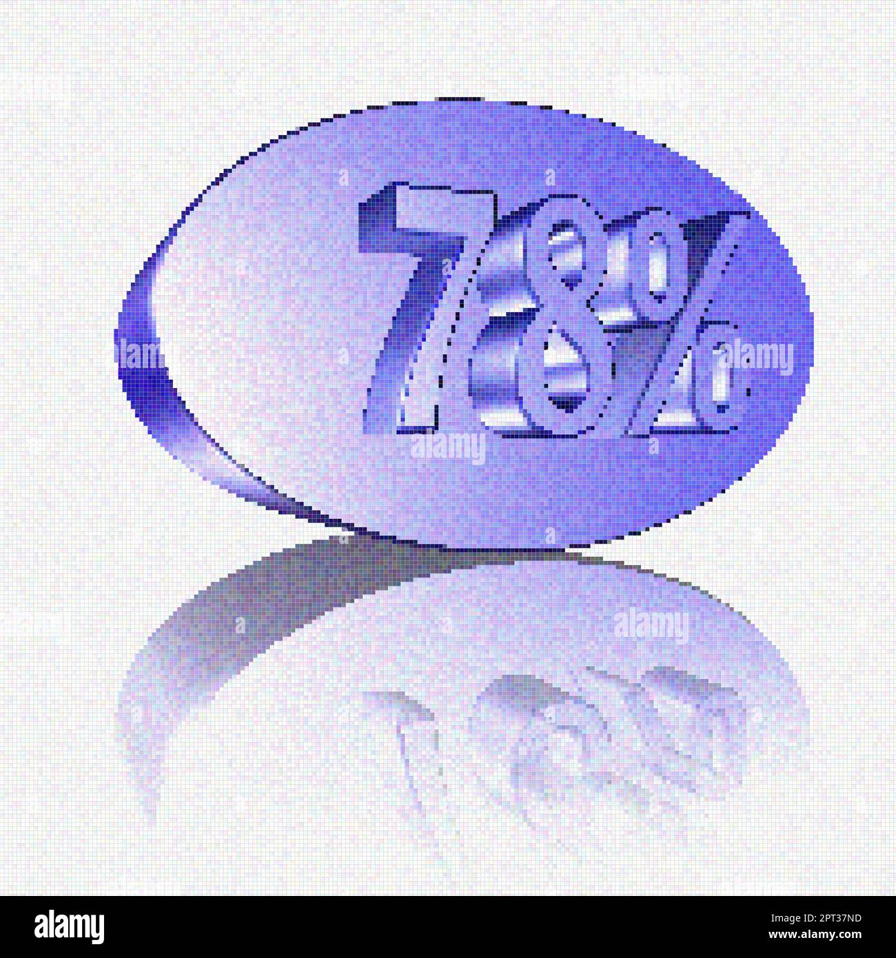 78%, 78 percent as a 3D illustration, 3D rendering Stock Photo - Alamy