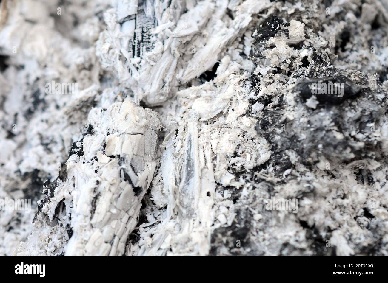 Pile of ashes after the fire went out grunge background texture. Burned ...