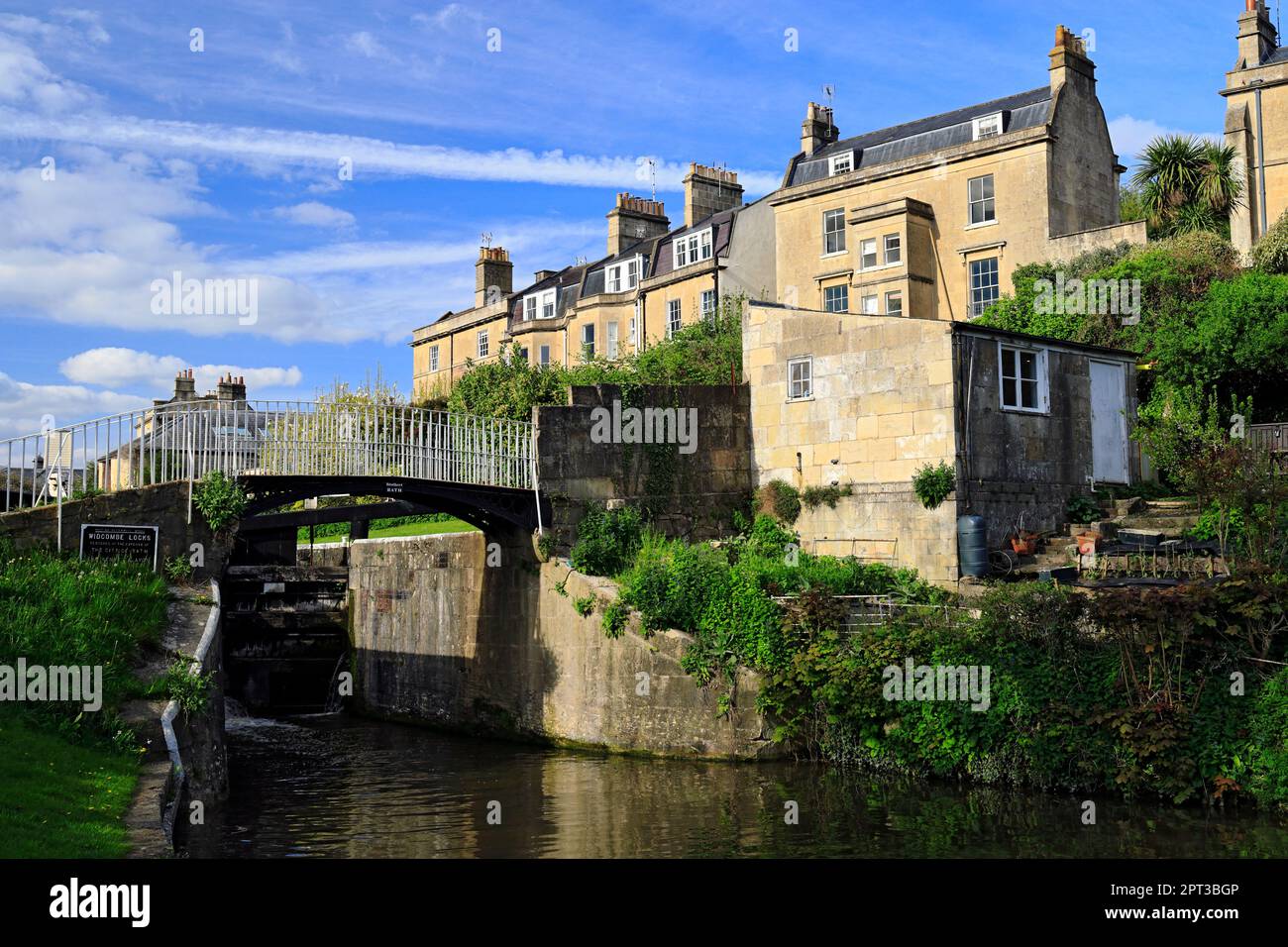 Bath Top Lock, Kennet and Avon Canal; Widcombe, Bath, Somerset, England ...