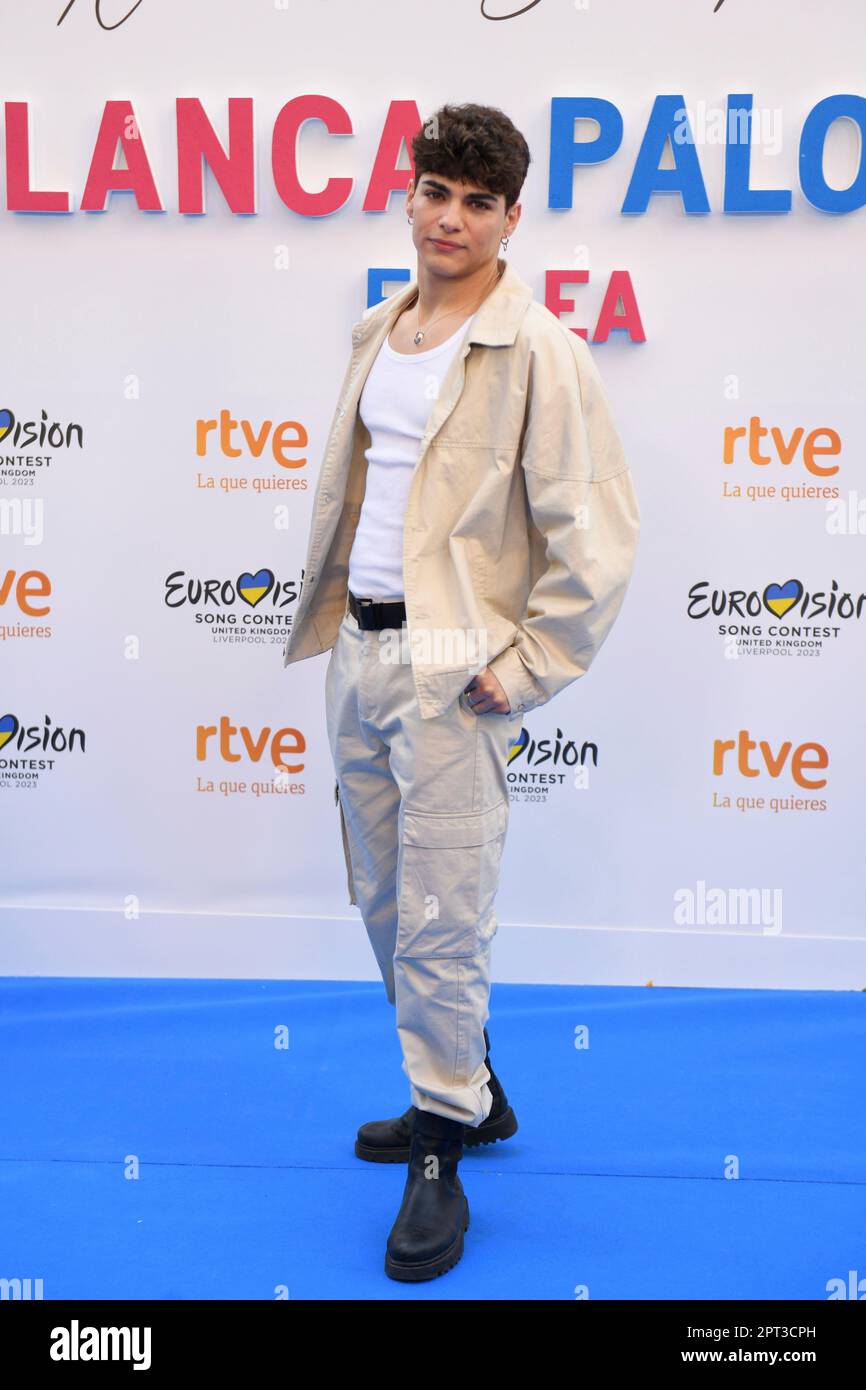 Singer Aritz Arén poses at the photocall during a farewell event before ...