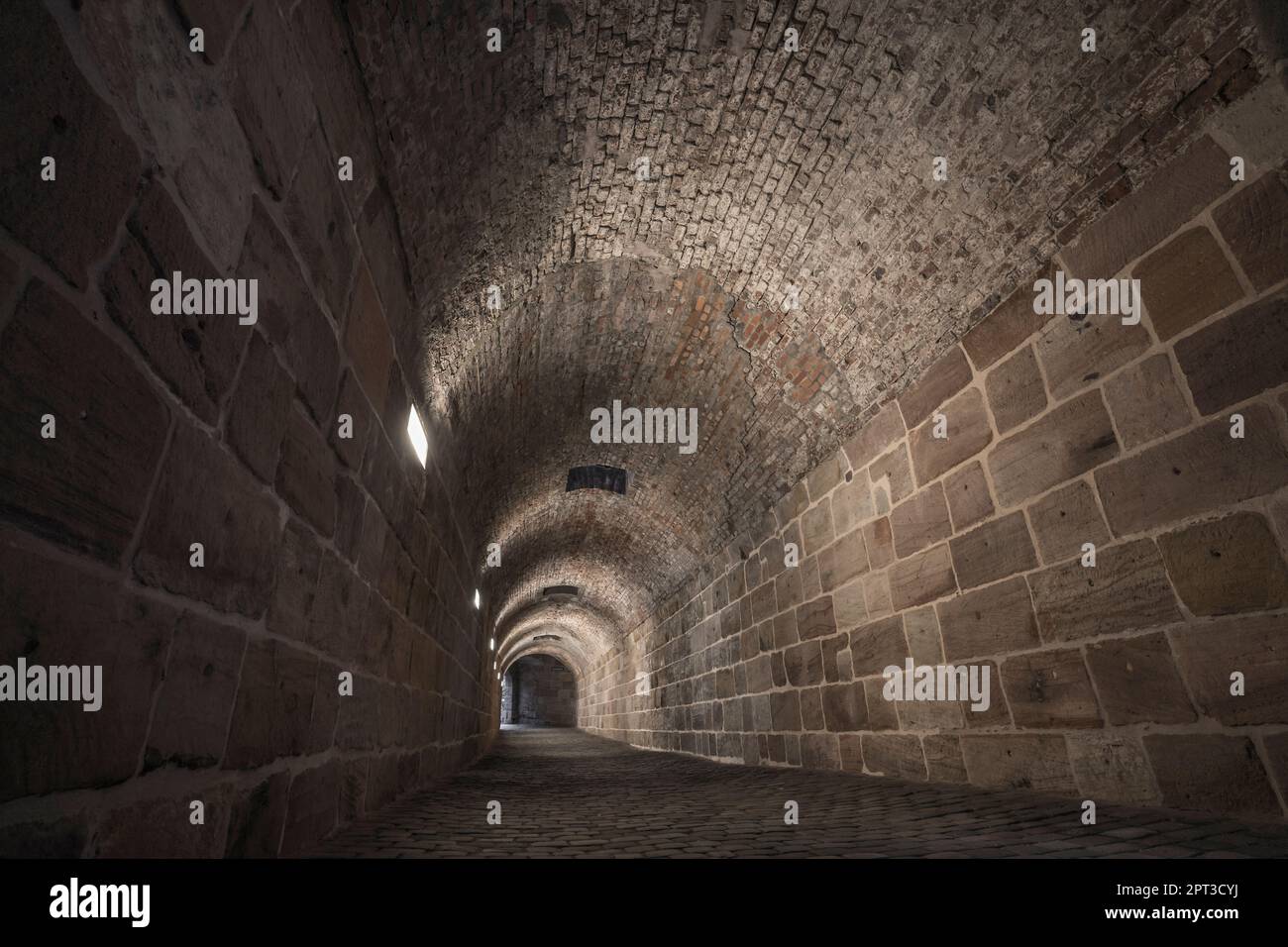 tunnel under a historic castle Stock Photo - Alamy