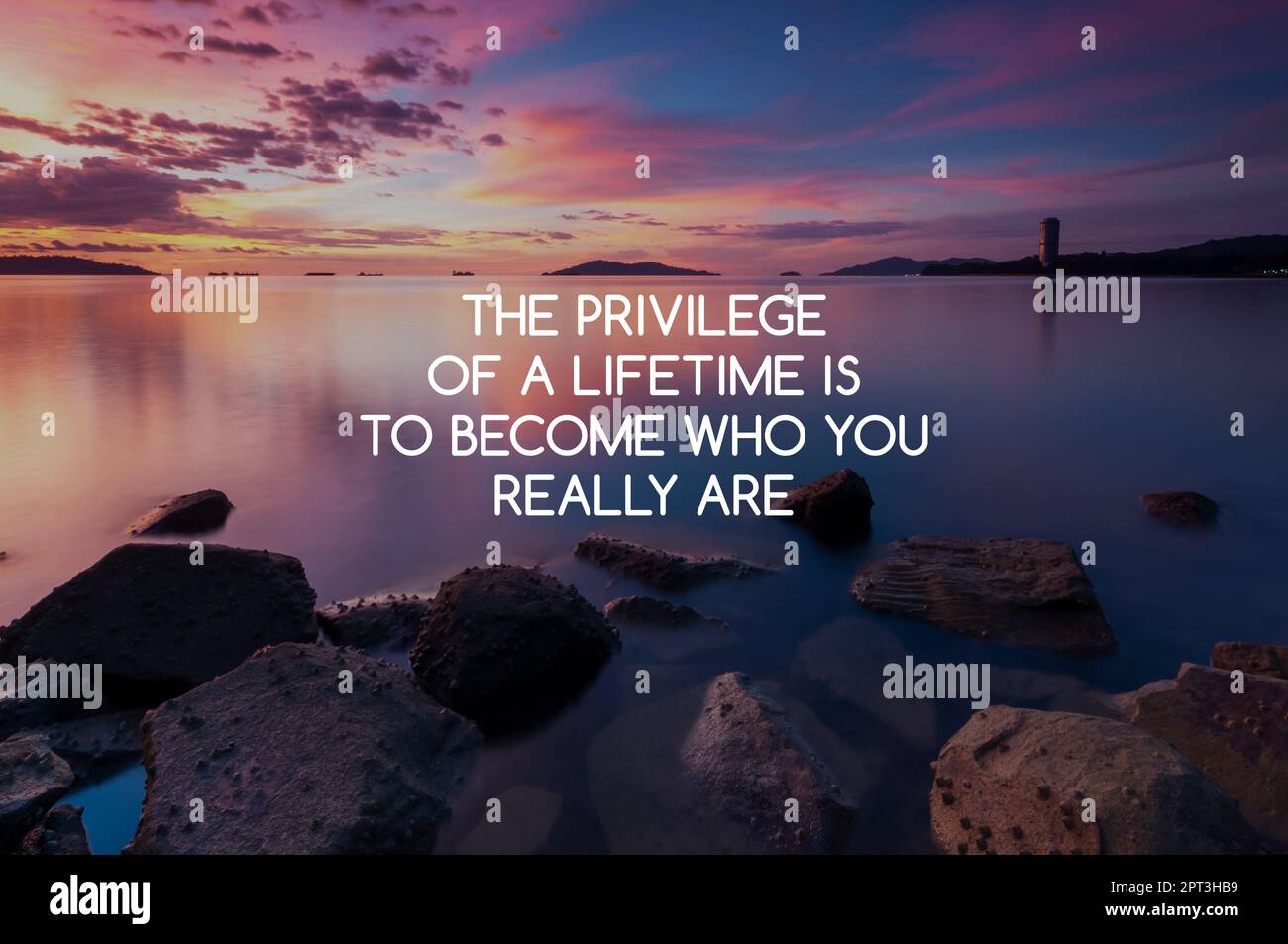 Sunset background with inspirational quotes - The privilege of a ...