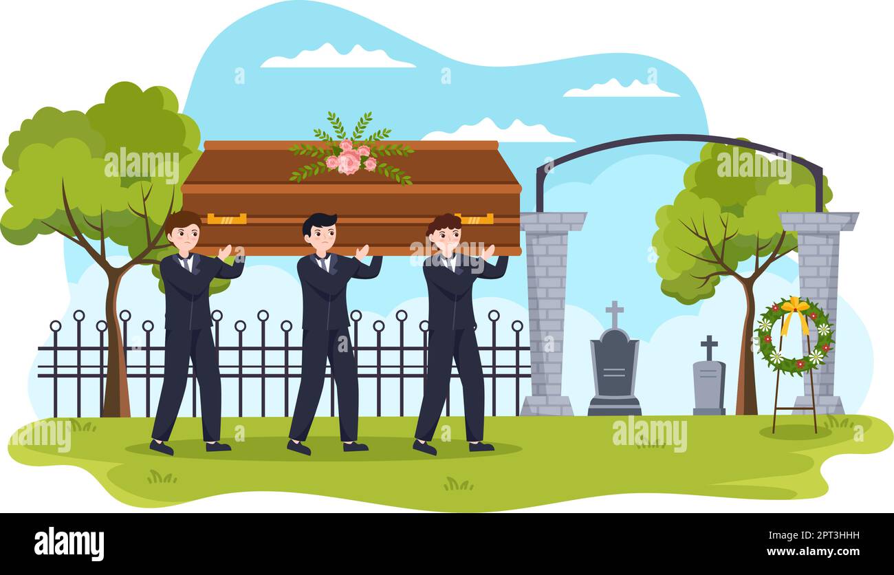 People Crying At A Funeral Clipart