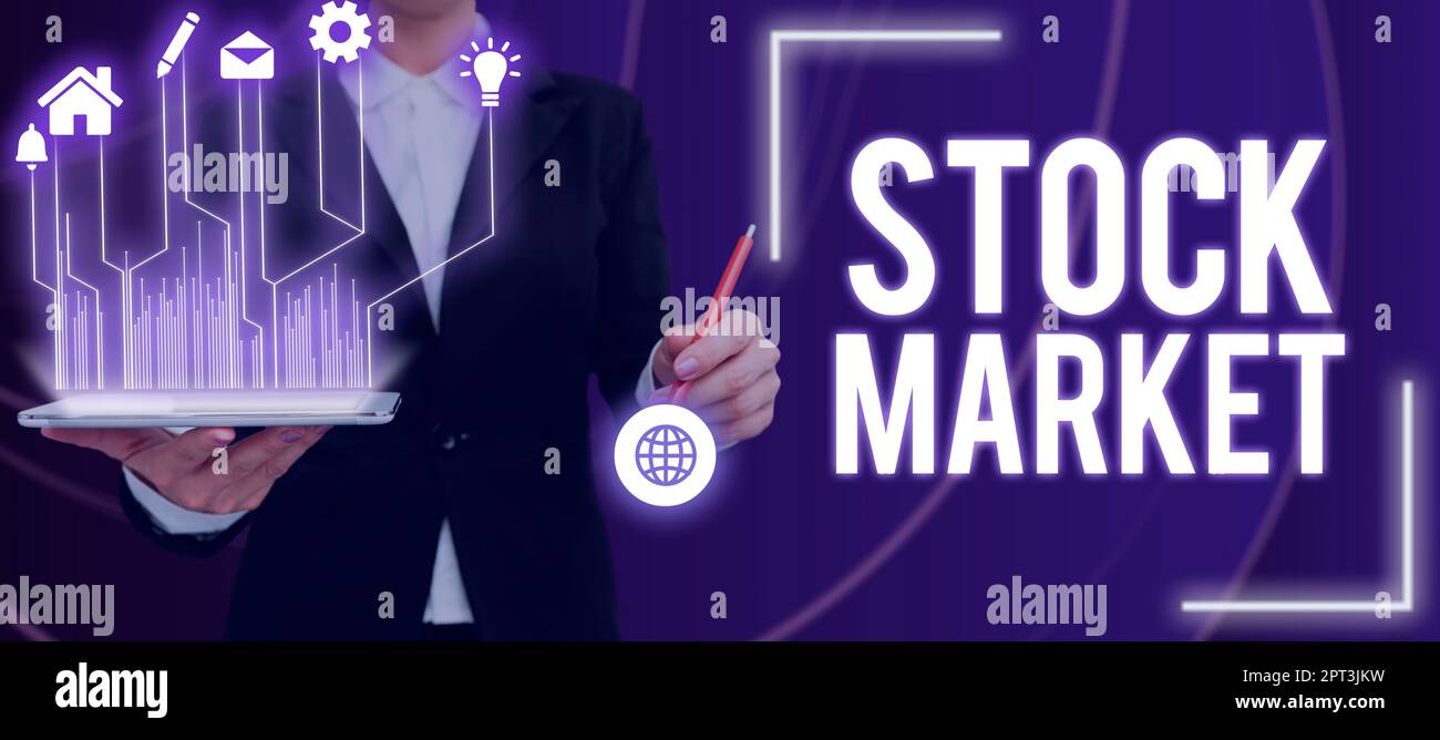 Text showing inspiration Stock Market, Business overview treat a ...