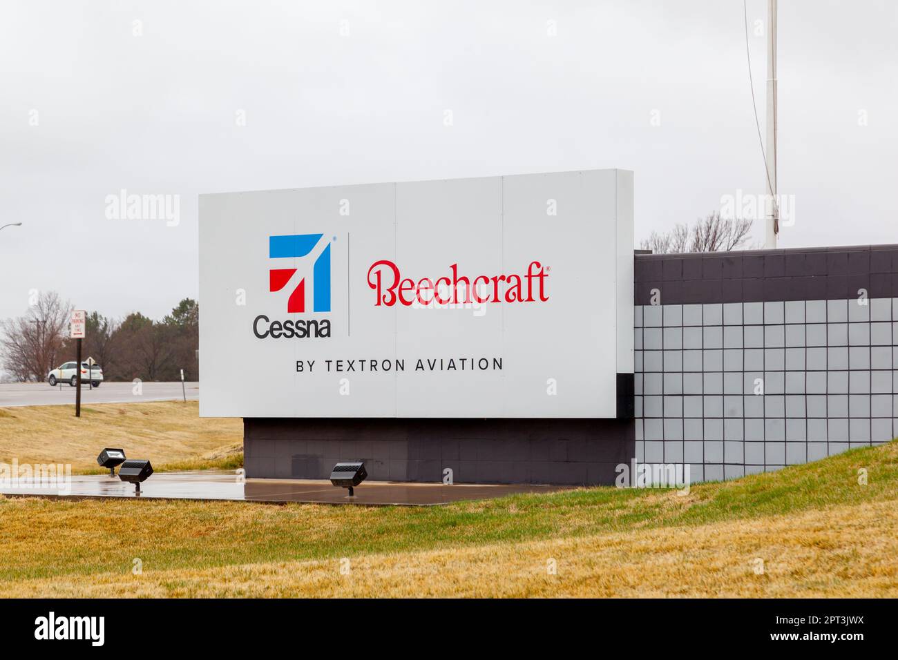 Cessna and Beechcraft logo sign is shown in Wichita, Kansas, USA Stock ...