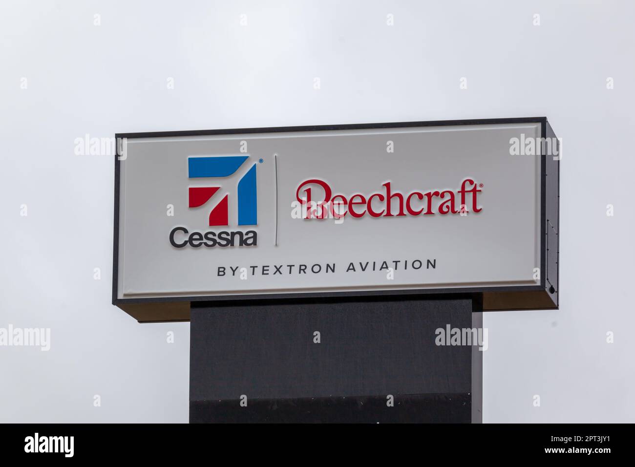 Cessna and Beechcraft logo sign is shown in Wichita, Kansas, USA Stock ...