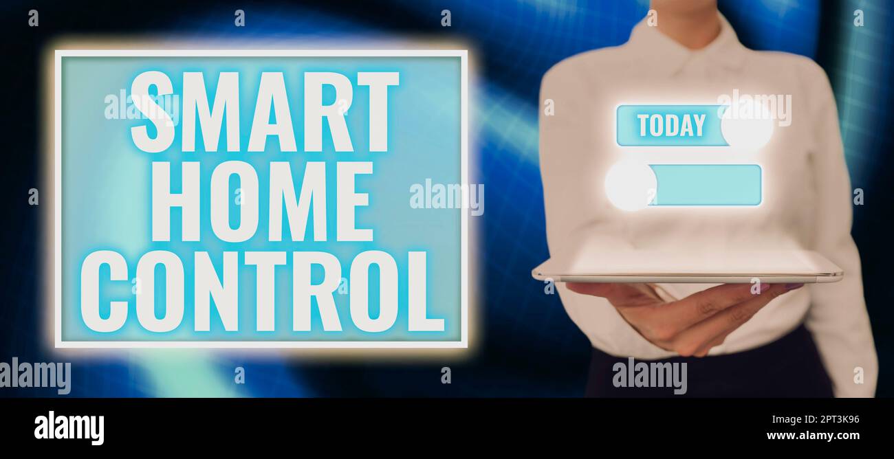 Inspiration showing sign Smart Home Control, Word Written on Internet ... Inspiration showing sign Smart Home Control, Word Written on Internet ...