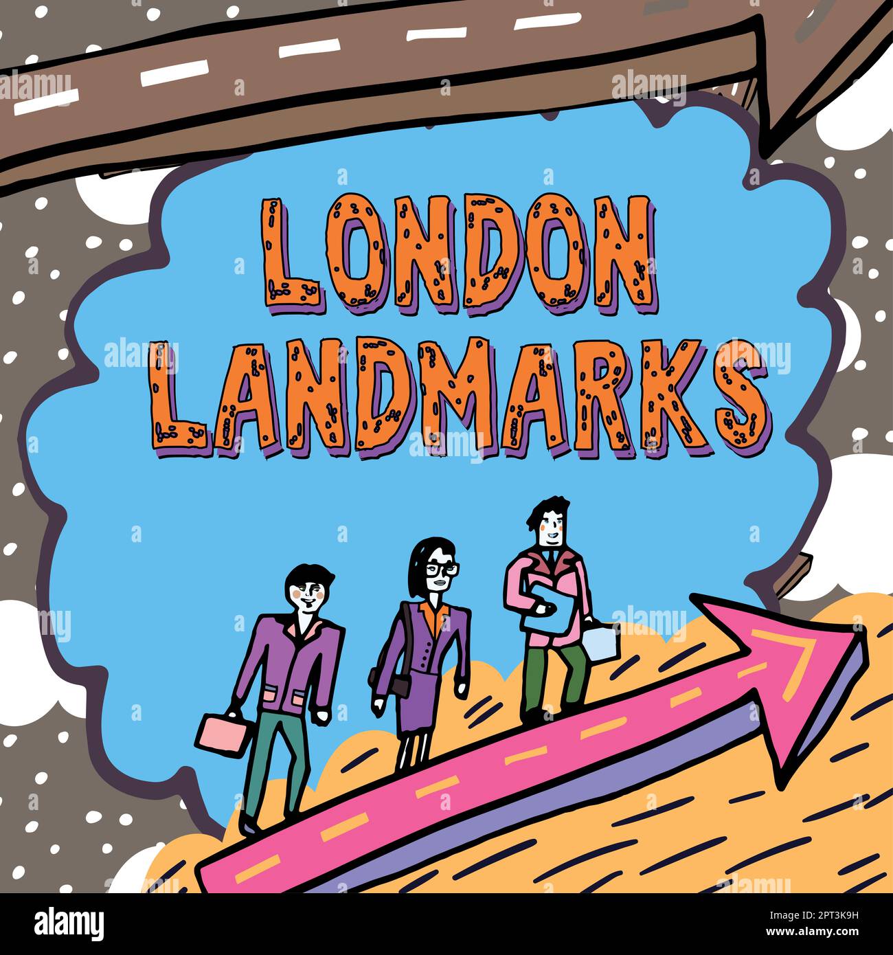 Text showing inspiration London Landmarks, Word Written on scientific ...