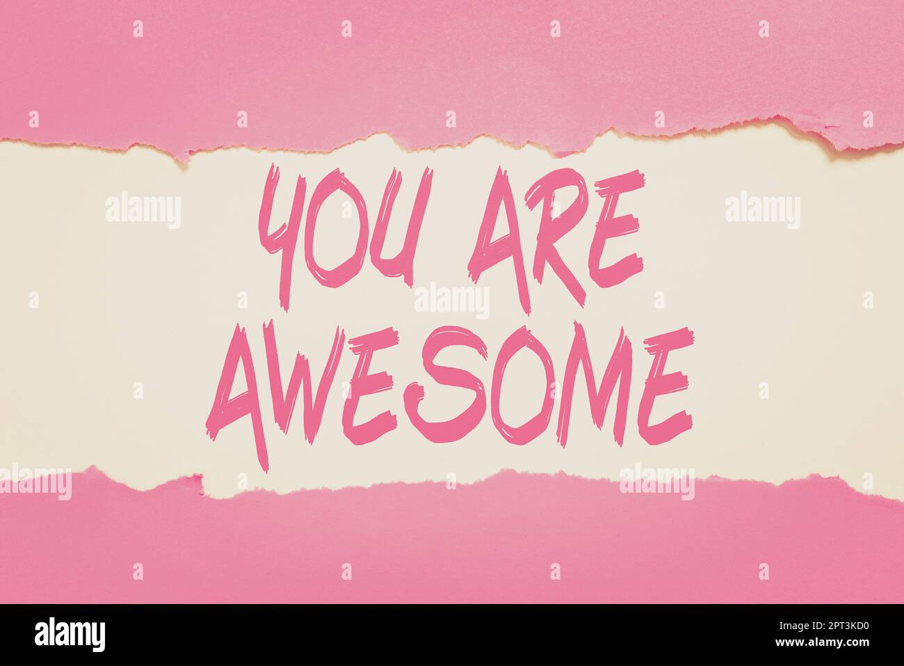 Text caption presenting You Are Awesome, Concept meaning Motivation ...