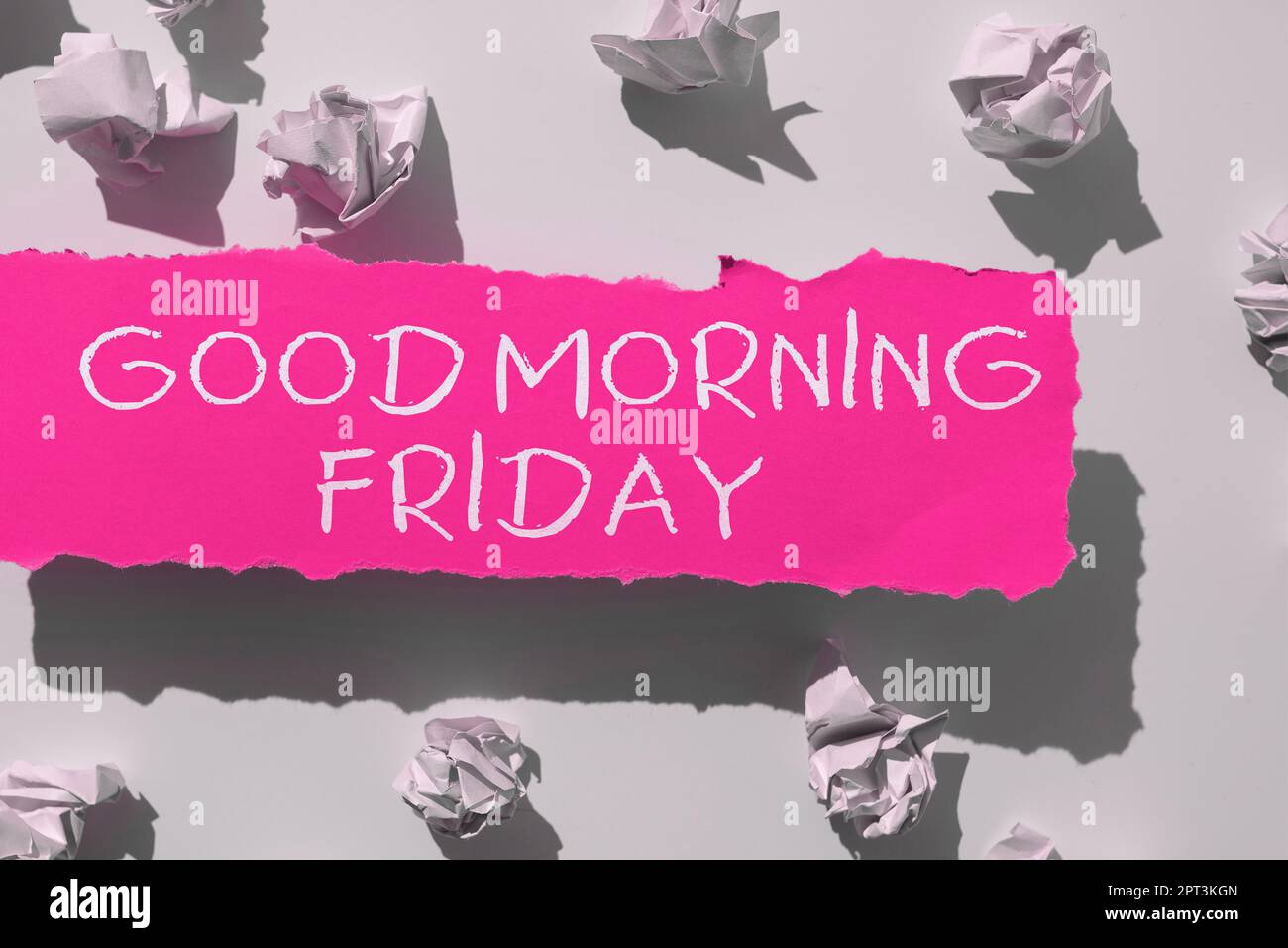 Handwriting text Good Morning Friday, Business overview Positive and ...