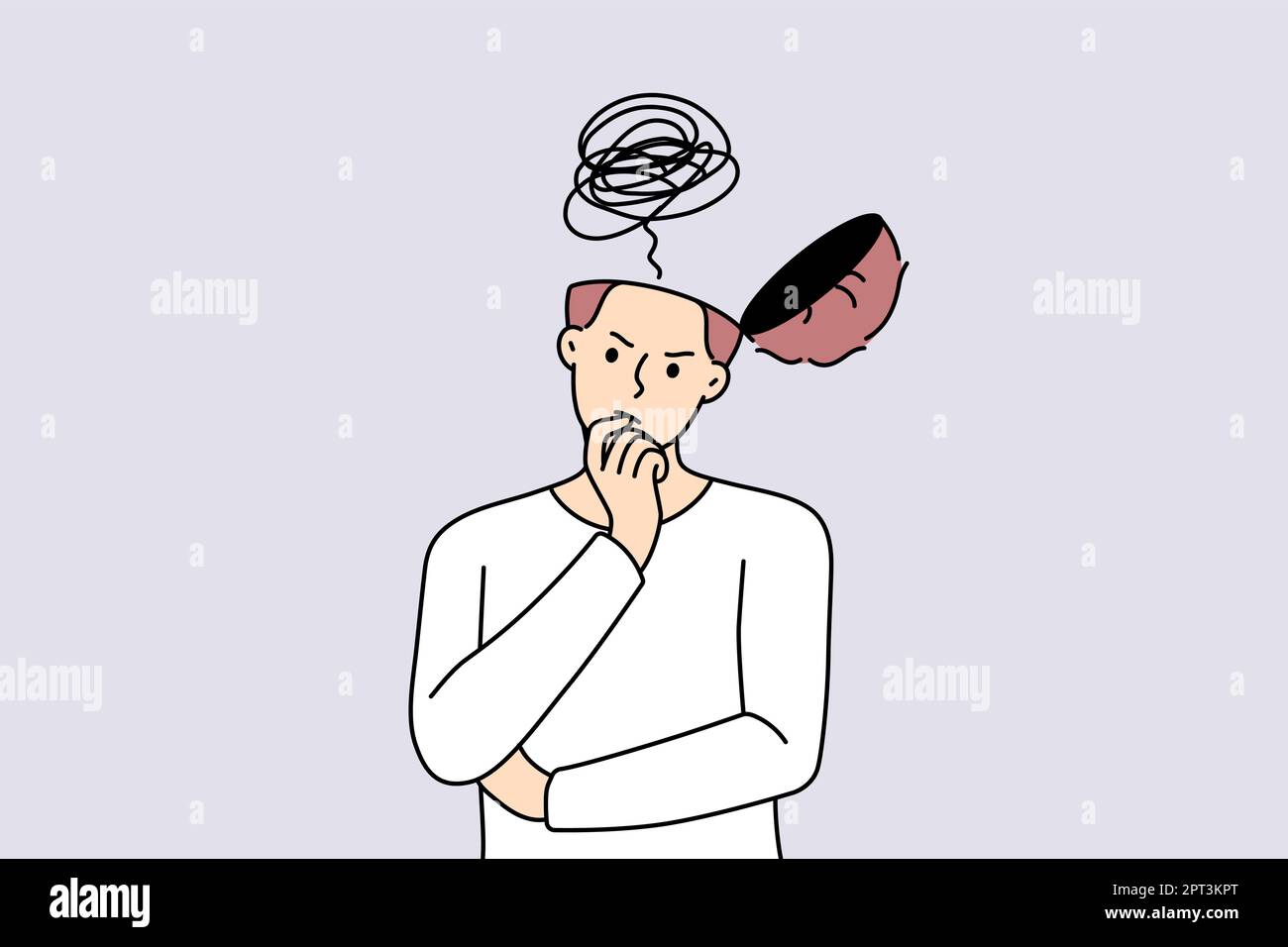 Open head illustration hi-res stock photography and images - Alamy