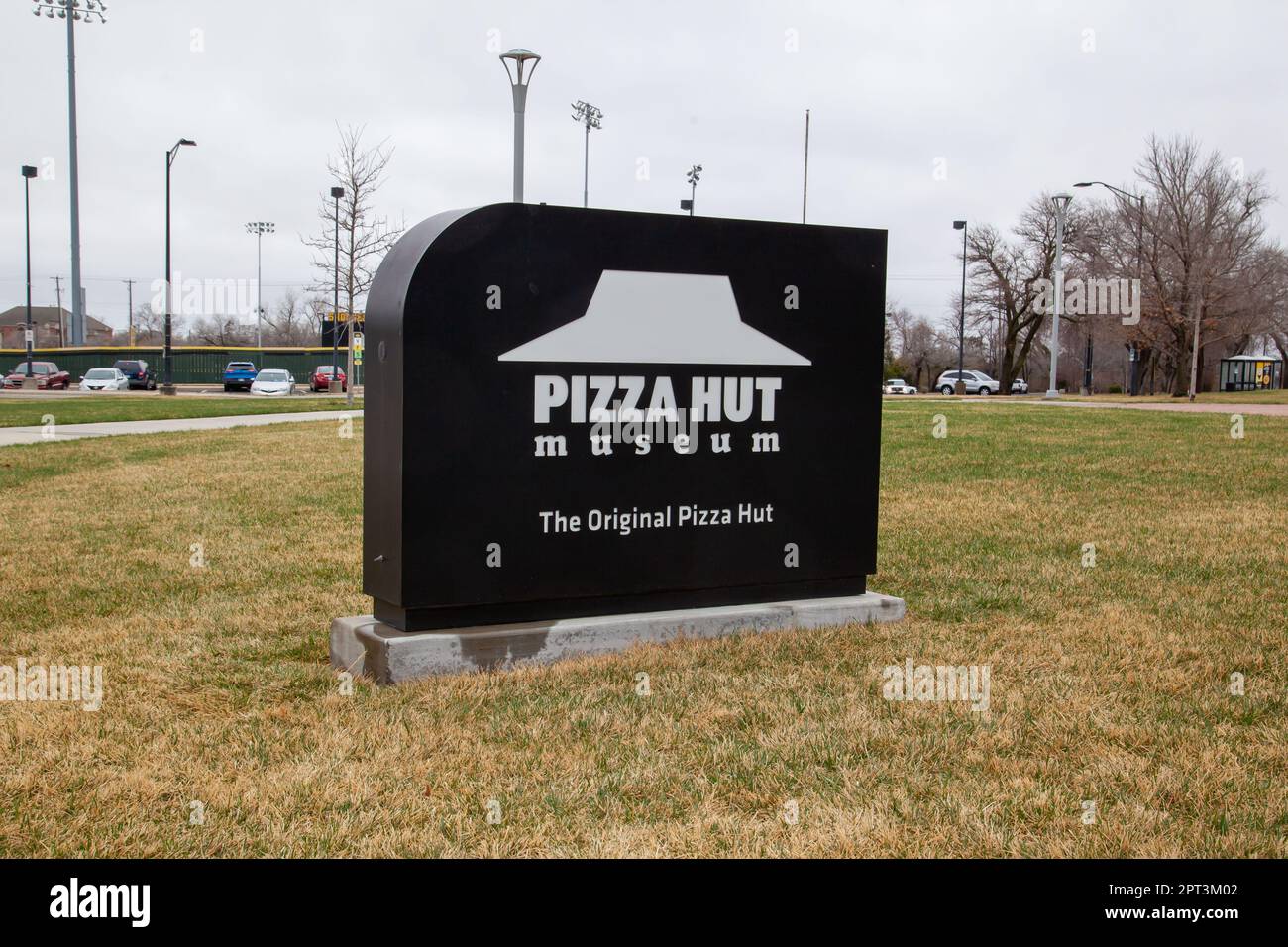 The Original Pizza Hut Museum sign is seen in Wichita, Kansas, USA ...
