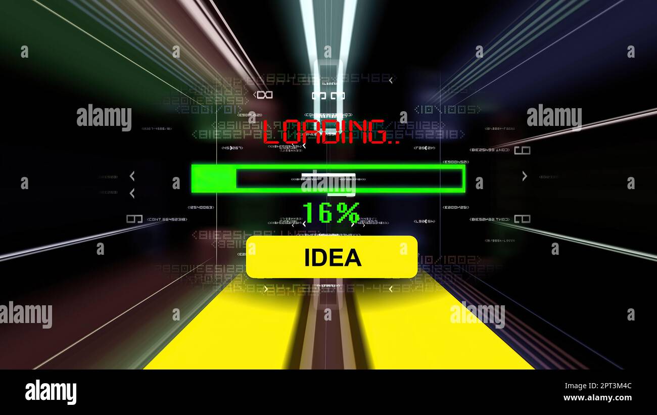 Idea loading progress bar on the screen Stock Photo - Alamy