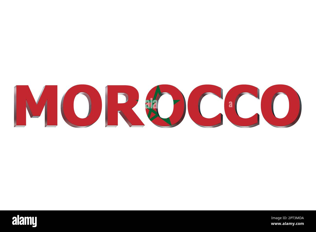 3D Flag of Morocco on a text background Stock Photo - Alamy