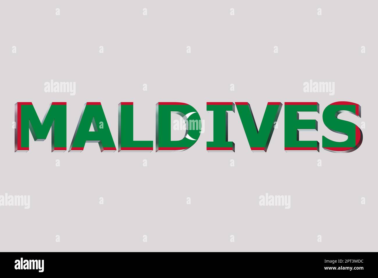 3D Flag of Maldives on a text background Stock Photo - Alamy