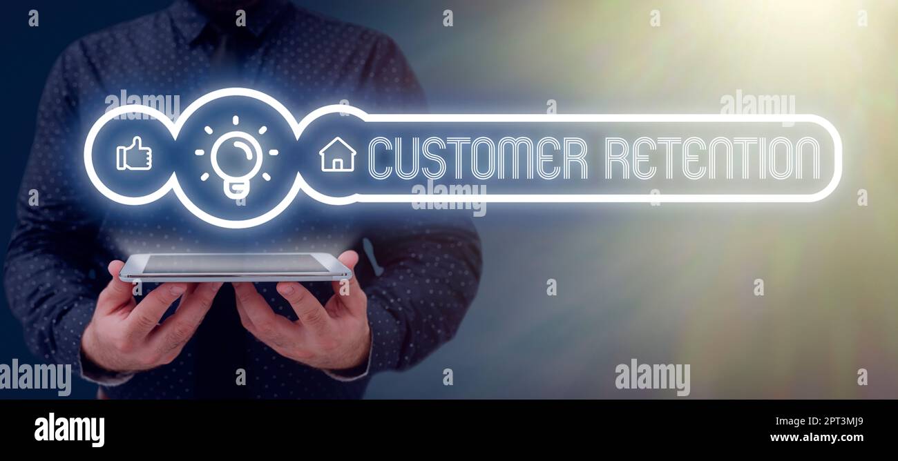 Writing displaying text Customer Retention, Business concept activities ...