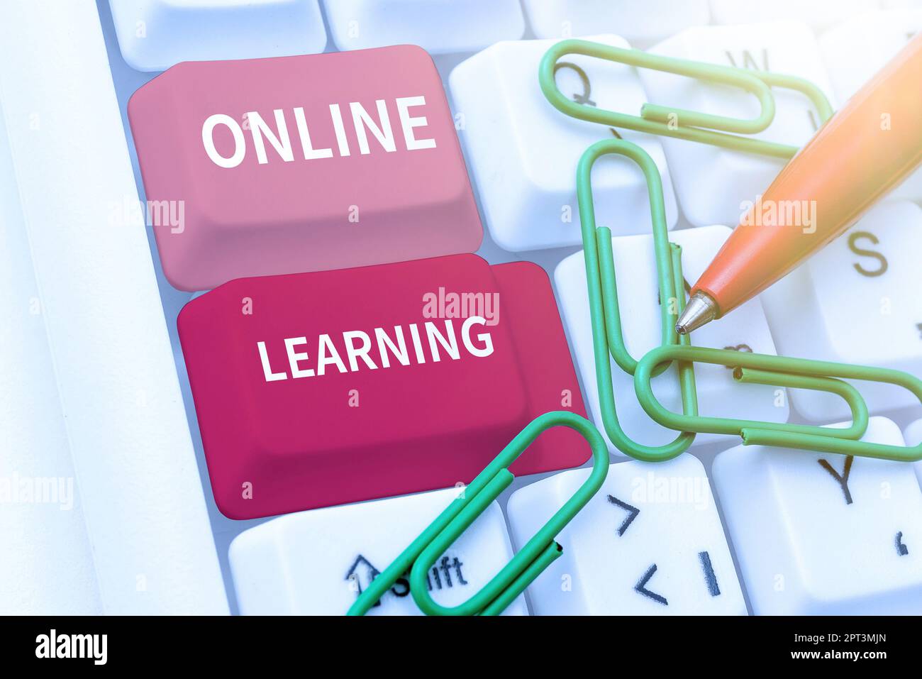 Text sign showing Online Learning, Business idea taking a course that ...