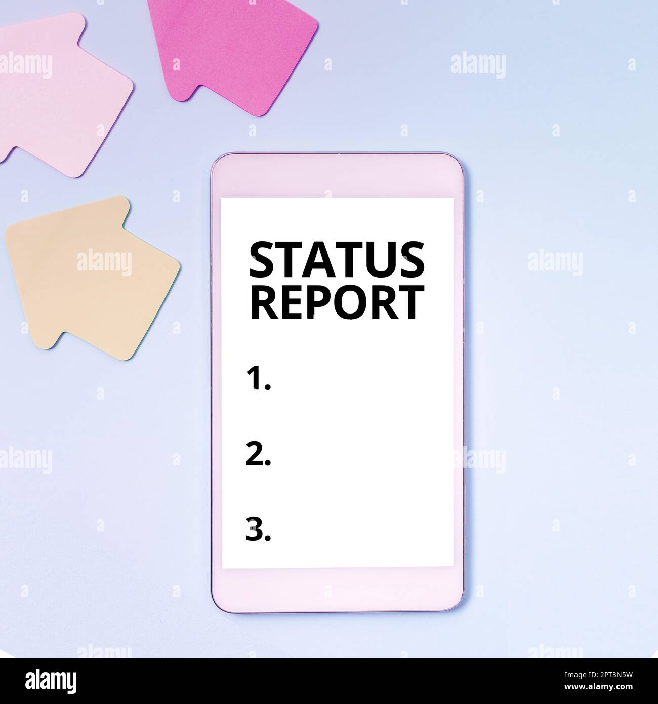 Hand writing sign Status Report, Business approach not go out for an ...