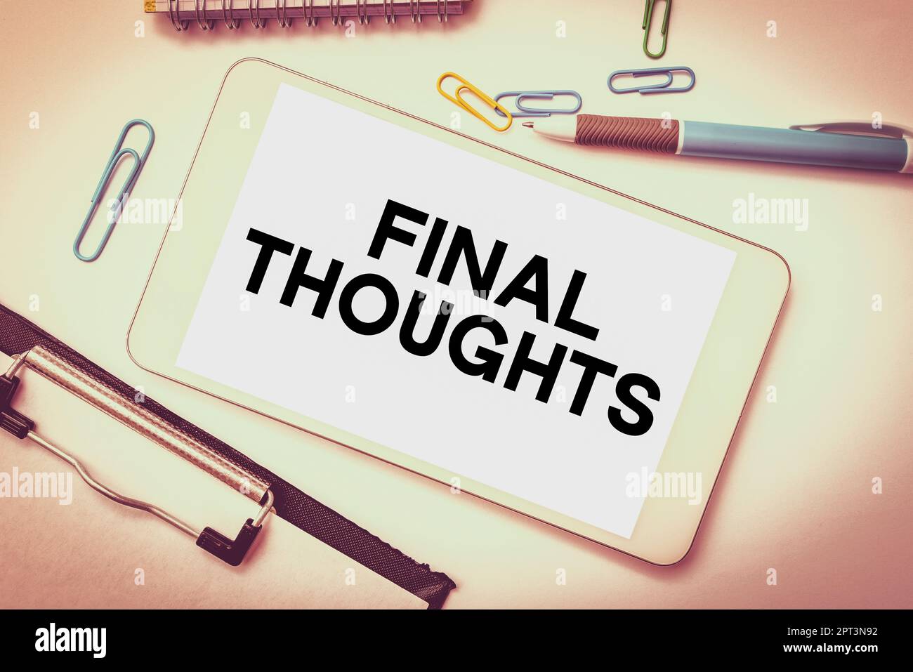 Sign displaying Final Thoughts, Concept meaning Legal Claim of Payment Money Owed to by Debtors ...