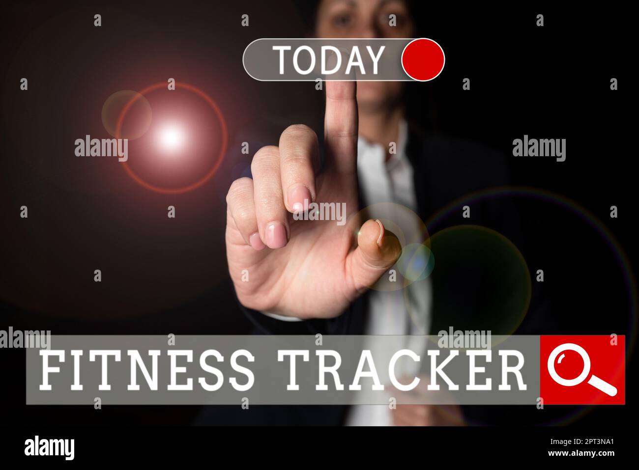 Inspiration showing sign Fitness Tracker, Business showcase a ...