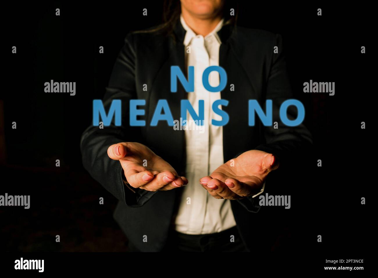 Conceptual caption No Means No, Business showcase Are you prepared for ...