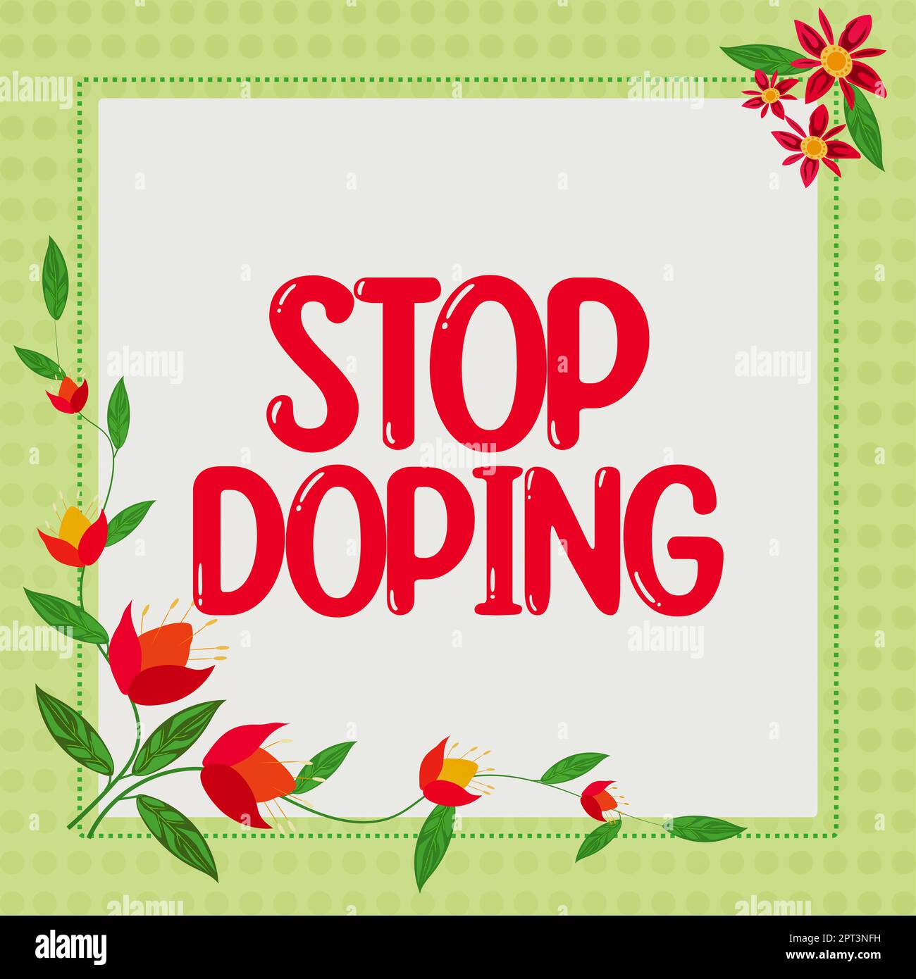 Inspiration showing sign Stop Doping, Word for put an end of the viral ...