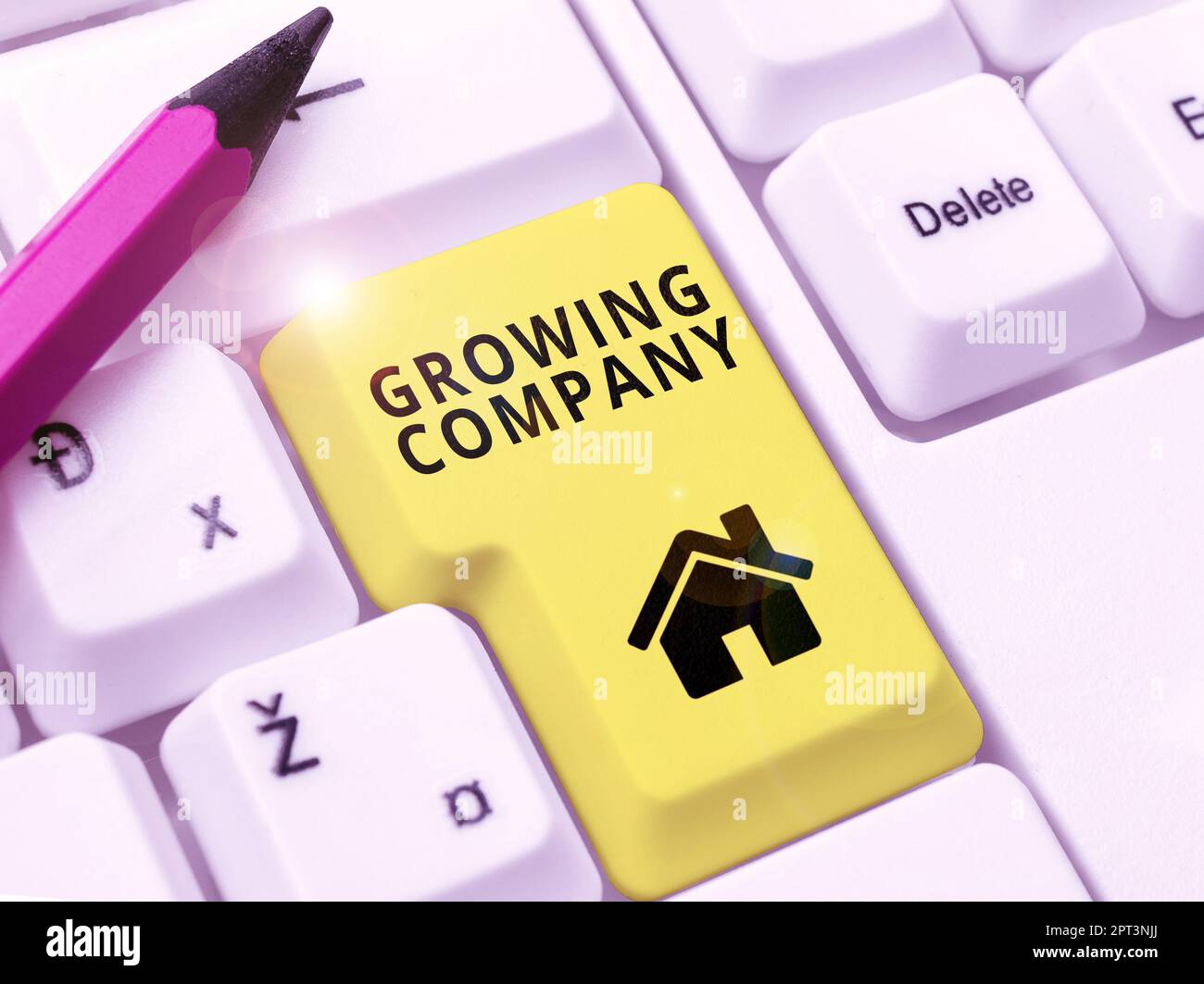 Text caption presenting Growing Company, Business concept a business ...