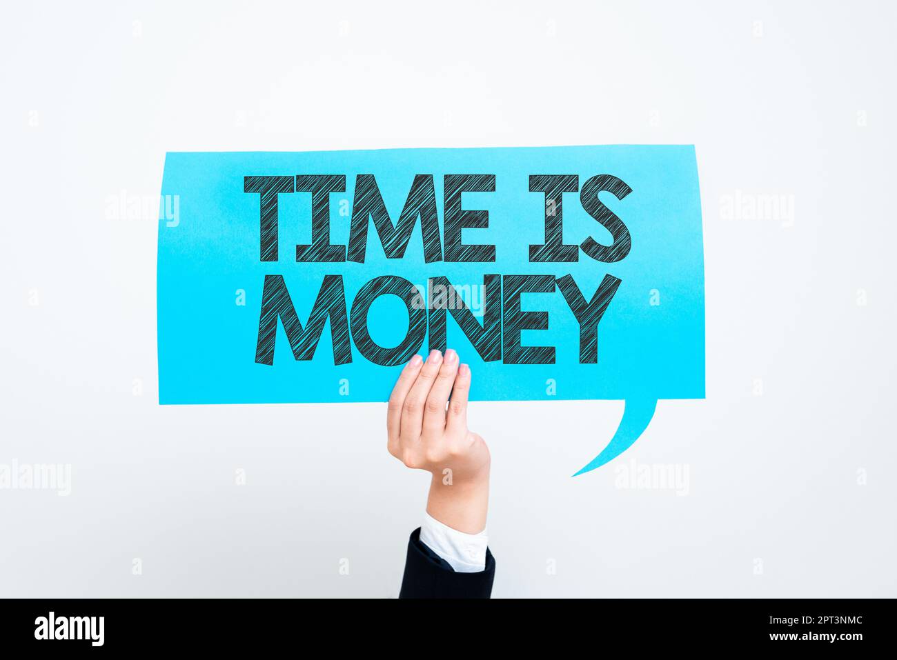 Conceptual display Time Is Money, Word for making necessary or ...