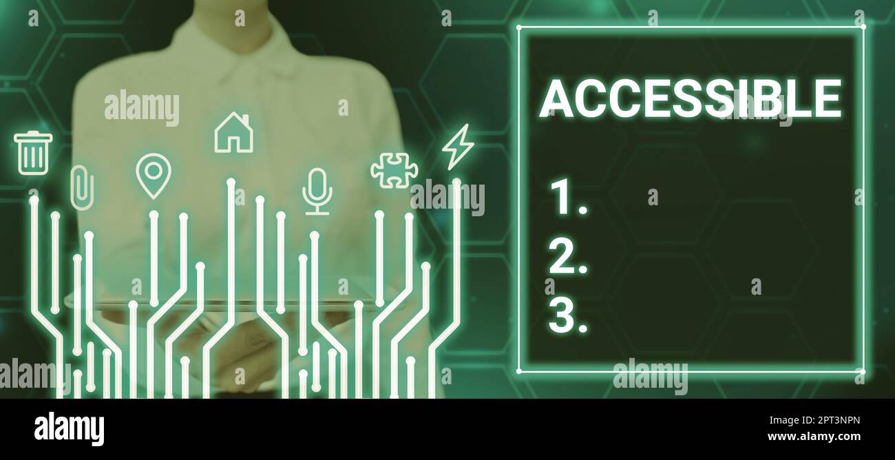 Inspiration showing sign Accessible, Conceptual photo degree of ...