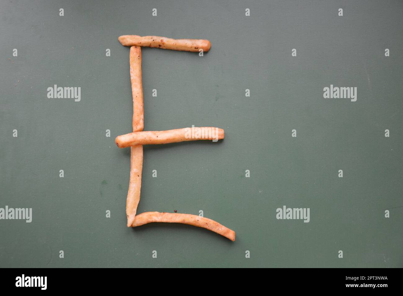 Letters of the english alphabet laid out from french the fries Stock ...