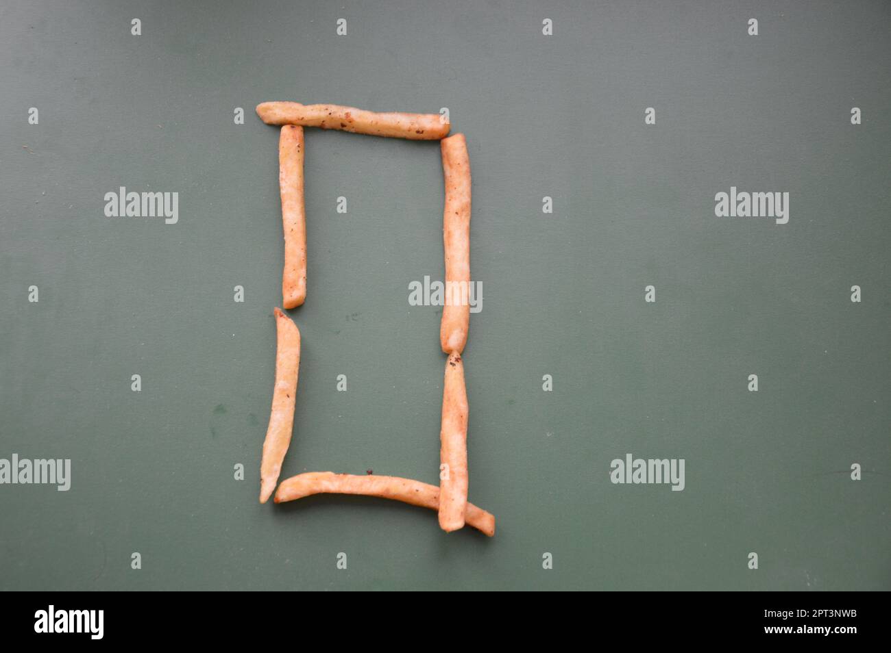 Letters of the english alphabet laid out from french the fries Stock ...