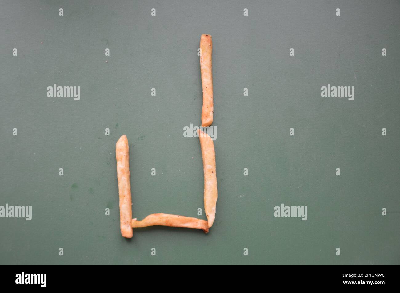 Letters of the english alphabet laid out from french the fries Stock ...