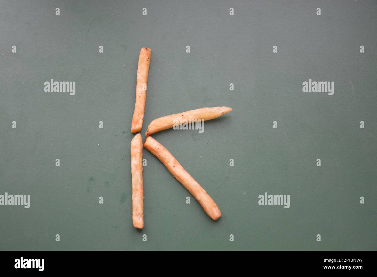 Letters of the english alphabet laid out from french the fries Stock ...