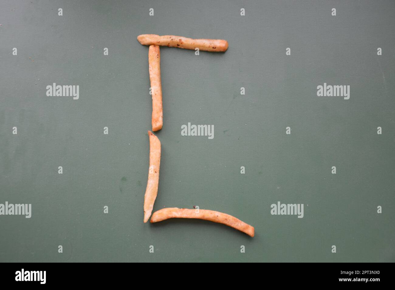 Letters of the english alphabet laid out from french the fries Stock ...