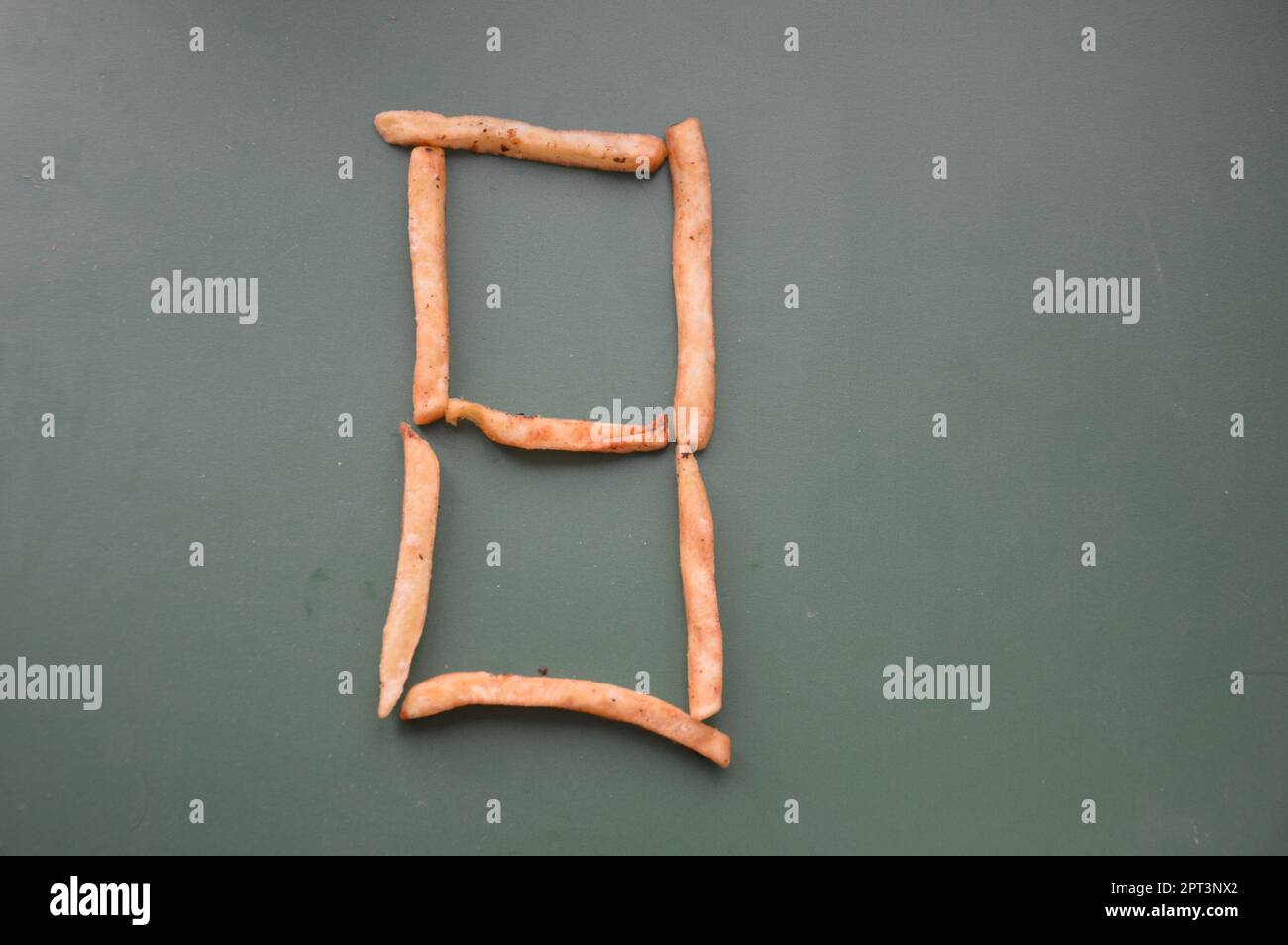 Letters of the english alphabet laid out from french the fries Stock ...