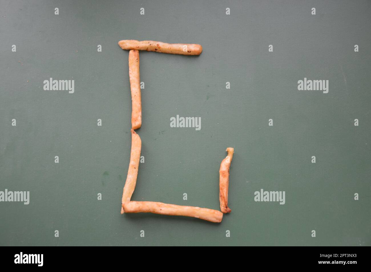 Letters of the english alphabet laid out from french the fries Stock ...